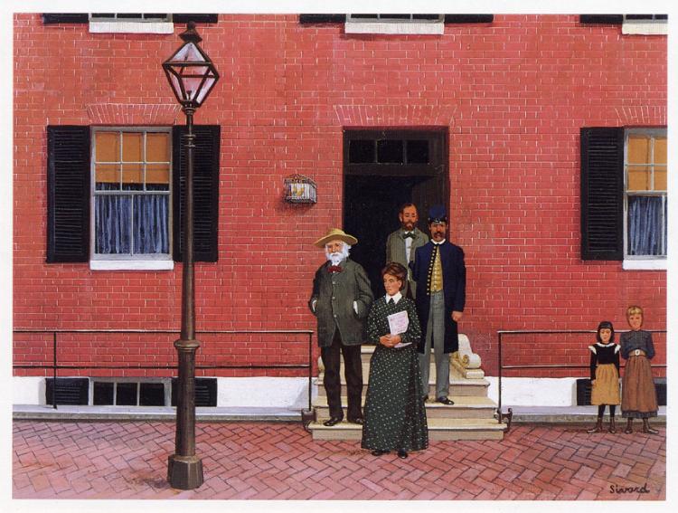 Walt Whitman and Louisa May Alcott at the Seminary Hospital, 1863 by ...