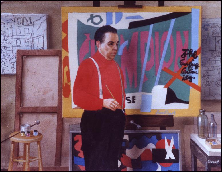 Stuart Davis in His Studio by Robert Sivard